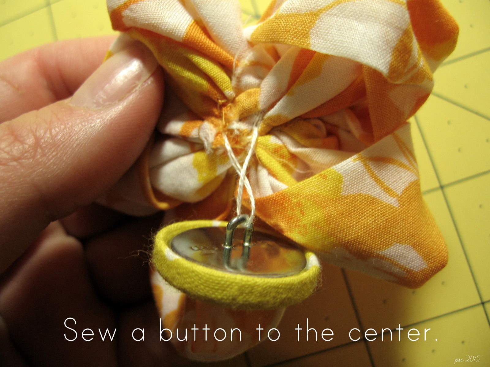 Pickup Some Creativity: Wrapped Fabric Flower Tutorial