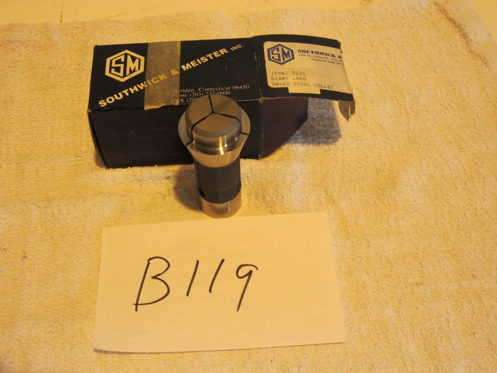 Southwick & Meister TF25 Collet Steel 0.60" (B119) - Panatron Inc.
