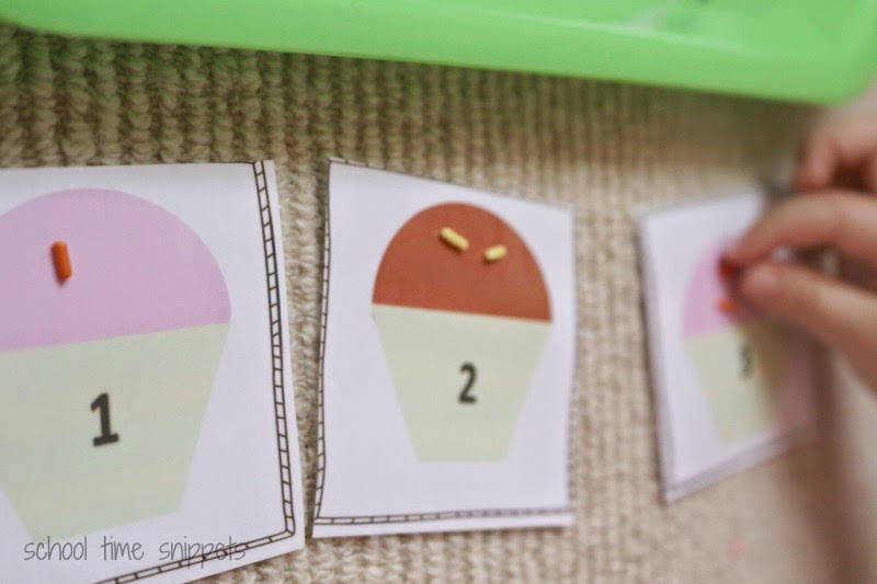 Cupcake Counting Cards | School Time Snippets