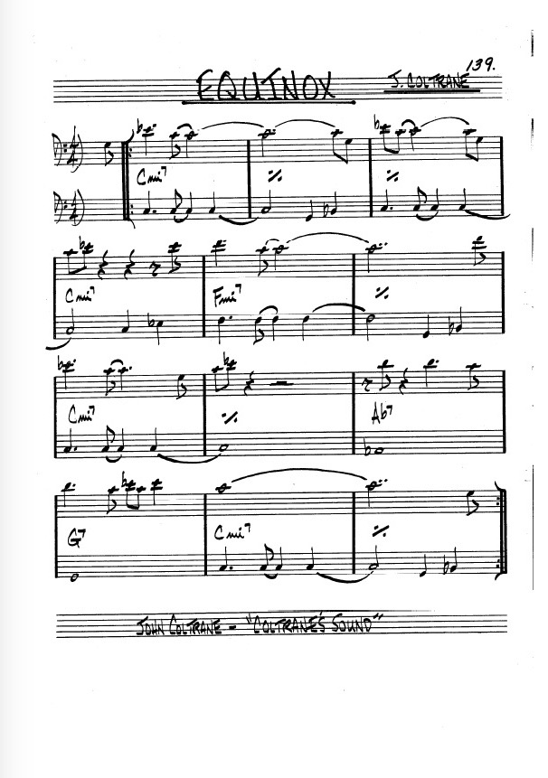 Coltrane - Equinox | Partituras para Bajo