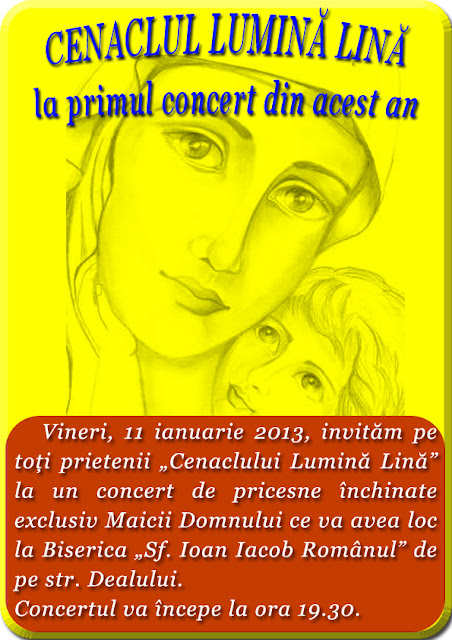 CENACLUL LUMINĂ LINĂ: MAICA DOMNULUI VINE JOI, ORA 12, LA SIBIU!