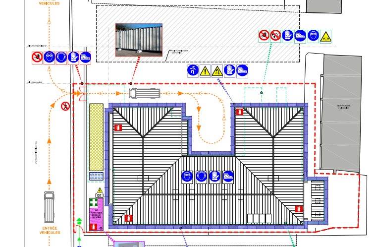 PLAN DE PRINCIPE D'INSTALLATION ET ACCES DE CHANTIER - الهندسة المدنية