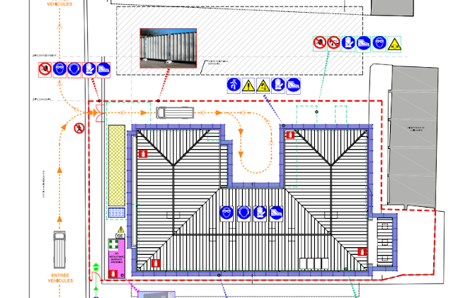 PLAN DE PRINCIPE D'INSTALLATION ET ACCES DE CHANTIER - الهندسة المدنية