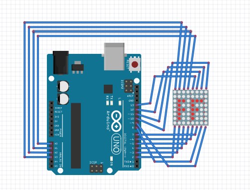 學習ING: Arduino UNO學習440．8*8點陣LED燈16腳1088BS
