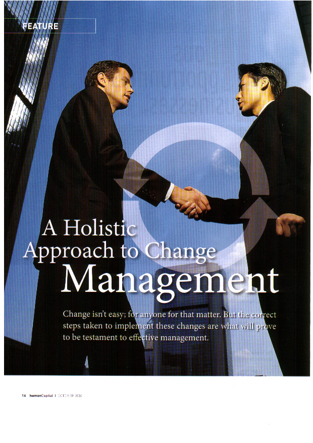 Johnson Ong Chee Bin: Holistic Approach to Change Management
