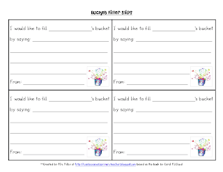 Confessions of a Primary Teacher: Bucket Filler Slips