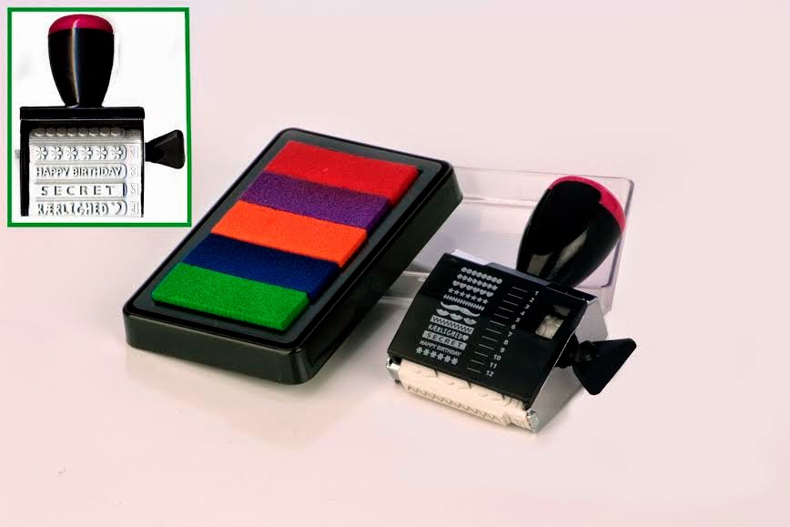 Delamorclaz: Conjunto 12 sellos y 5 tintas