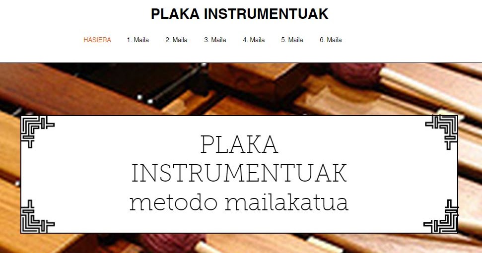 Plaka-instrumentuak jotzeko metodoa. | MUSIKARMA