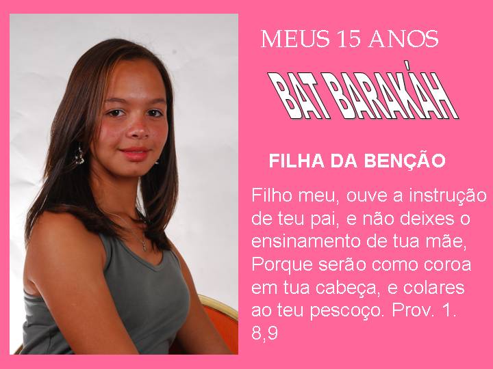 Para que se saiba: Bat Barakah Natasha filha abençoada