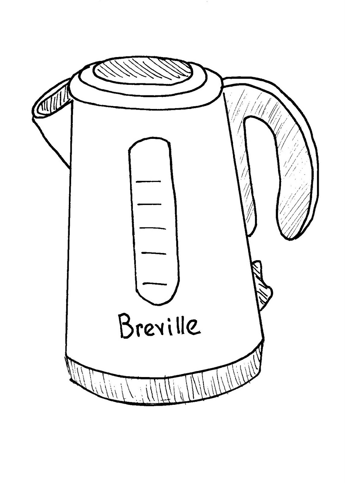 Electric Kettle Coloring Page Coloring Pages
