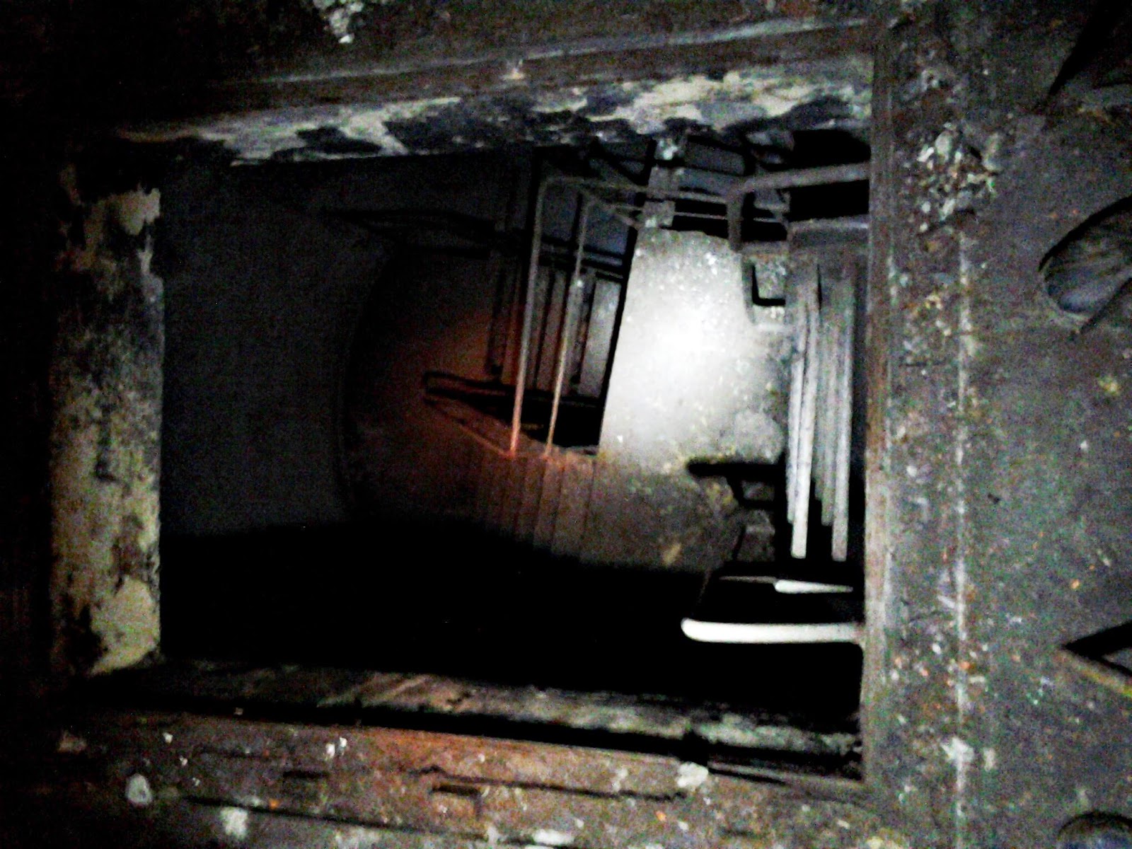 Inside a WW2 flak tower on the black sea coast. Even if some parts of ...