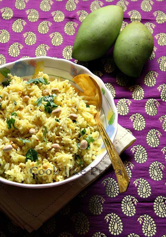 Cook like Priya: Raw Mango Rice | Manga Sadam | Raw Mango Recipe