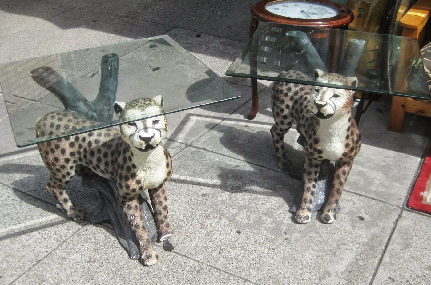 UHURU FURNITURE & COLLECTIBLES: SOLD - Cheetah Table Set - $125