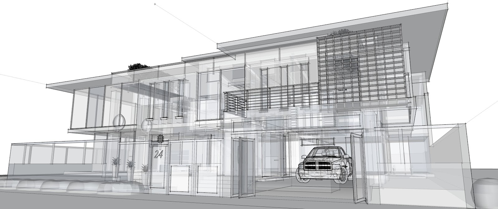 Modern House: Abstract Architectural Visualization (NPR) Tutorial