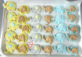 Loving Creations for You: Elephant Macarons with Salted Egg Custard and ...