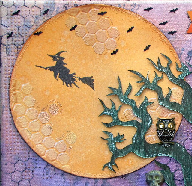 Crafting on the Prairie: Mixed Media Halloween Canvas