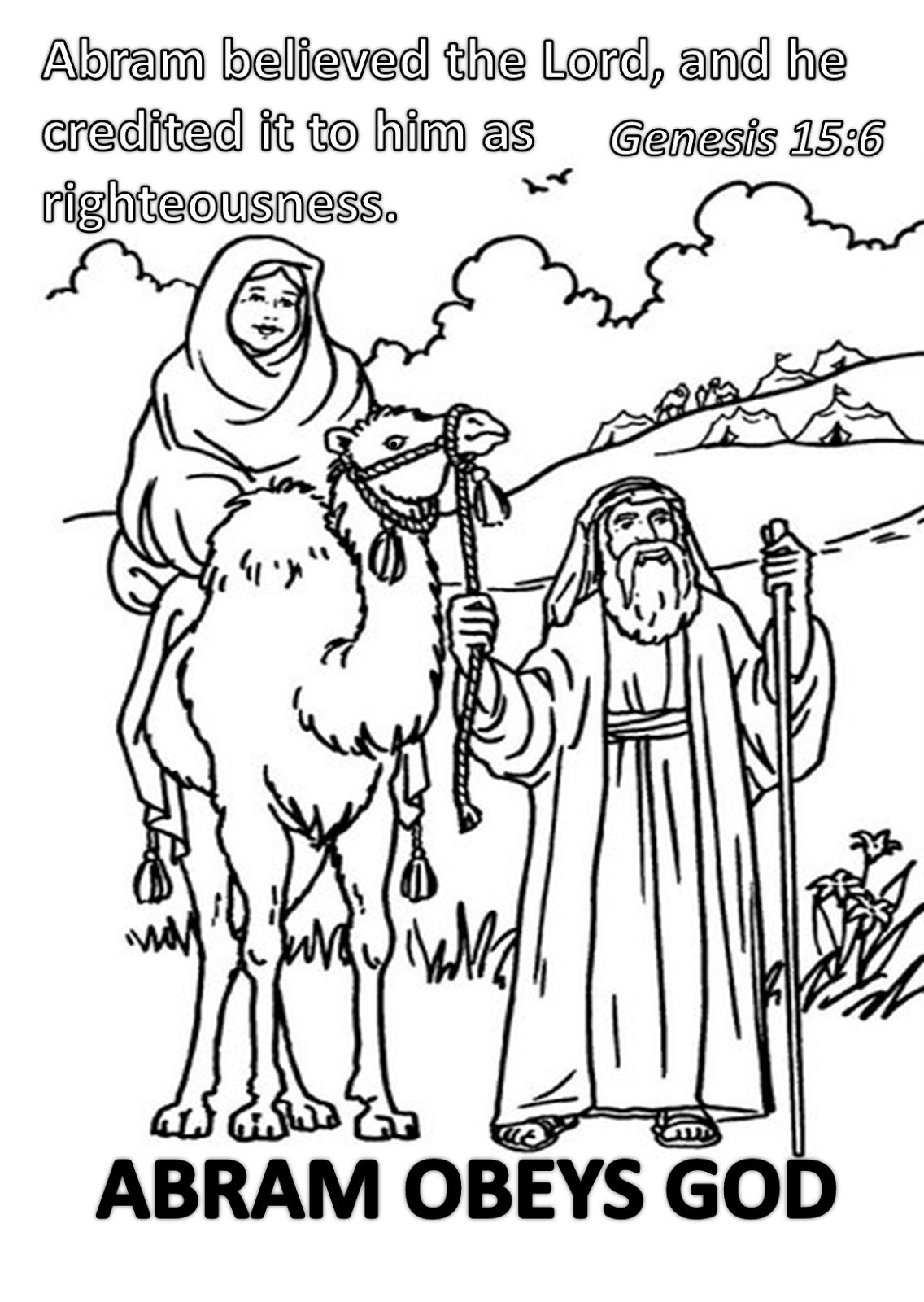 God Calls Abraham Page Coloring Pages