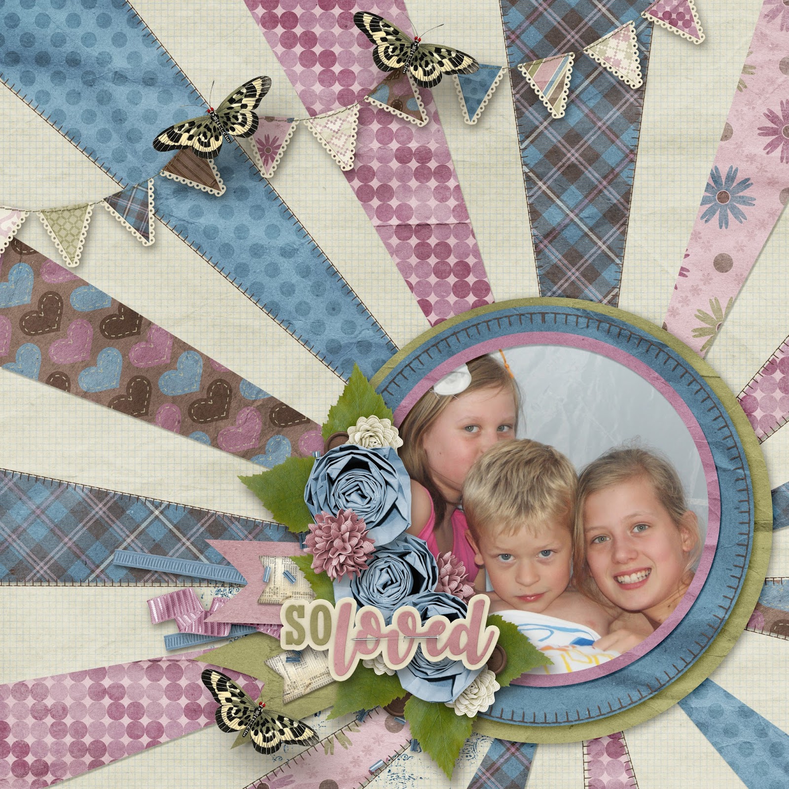 The Cherry On Top: Scrapbooking A Sun Burst, Traditionally With Free ...