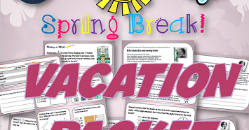 MrTechnology on TpT!: 4th Grade Spring Break Vacation Packet {CCSS Aligned}