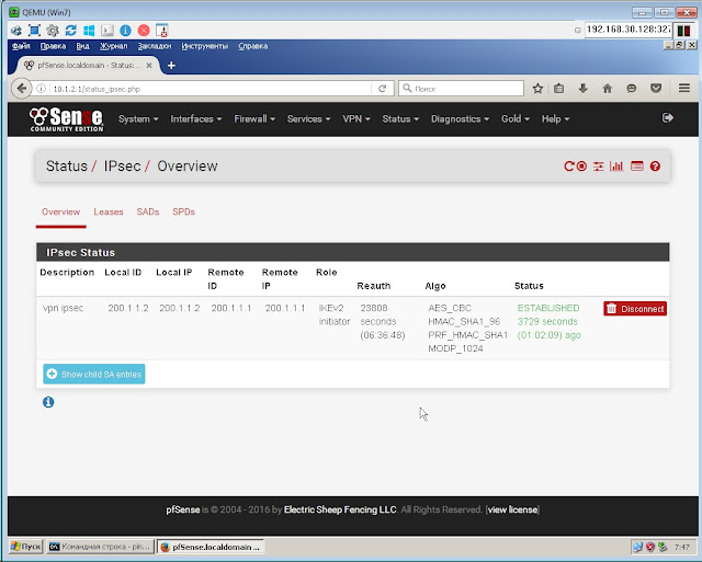 BlackBox: pfSense. Настройка IPsec туннеля