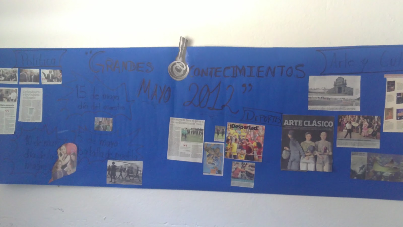 BIENVENIDA: PERIODICO MURAL