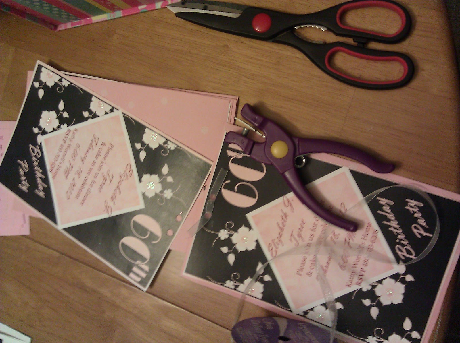 City Kitty s Blog Spot HOW TO DIY Homemade 60th Birthday Invitations City Kitty s Blog Spot HOW TO DIY Homemade 60th Birthday Invitations