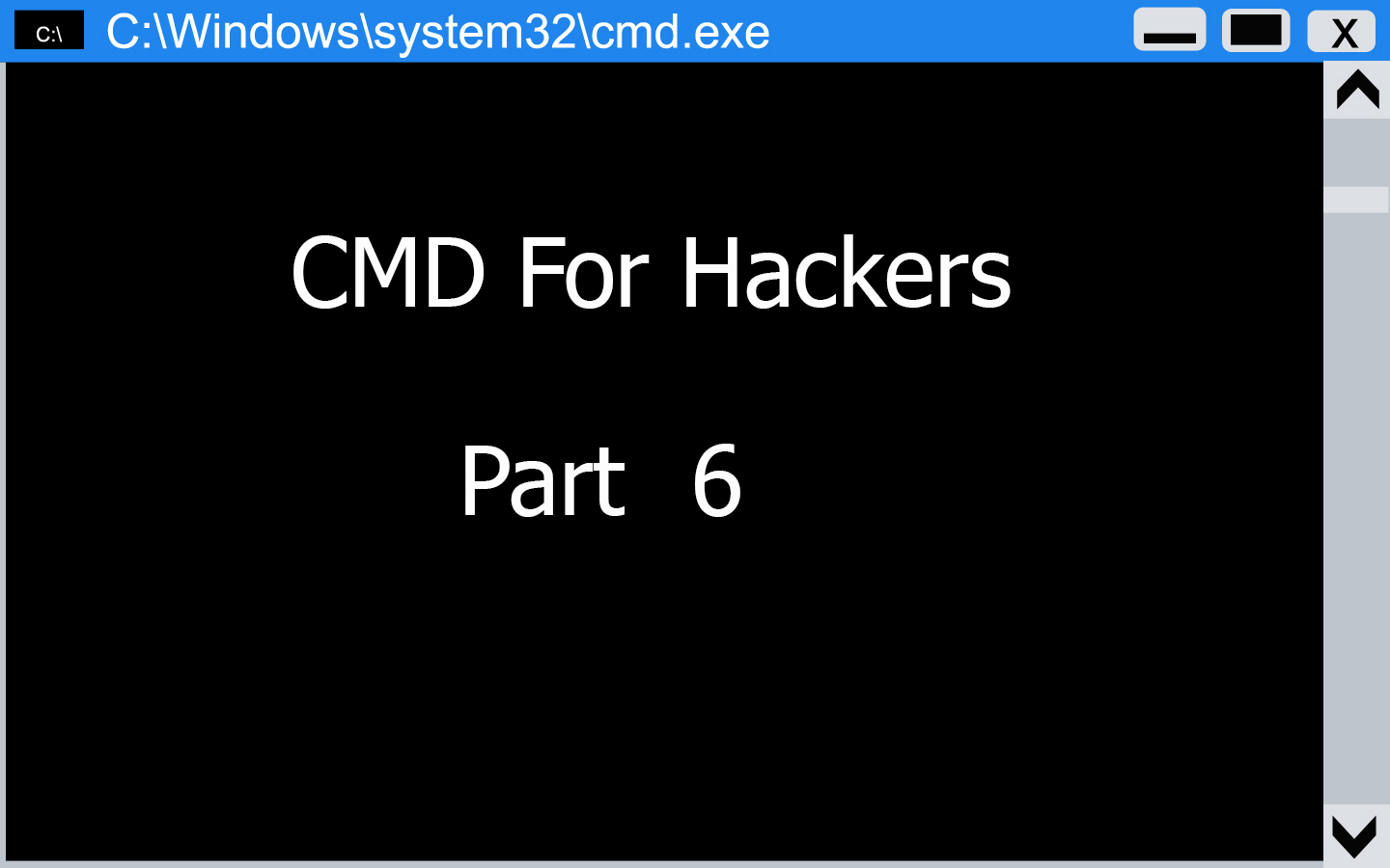 CMD Tutorial Part 6 - binary hackers
