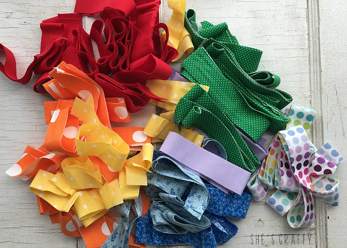 She's Crafty: DIY Lighted Rainbow Fabric Banner