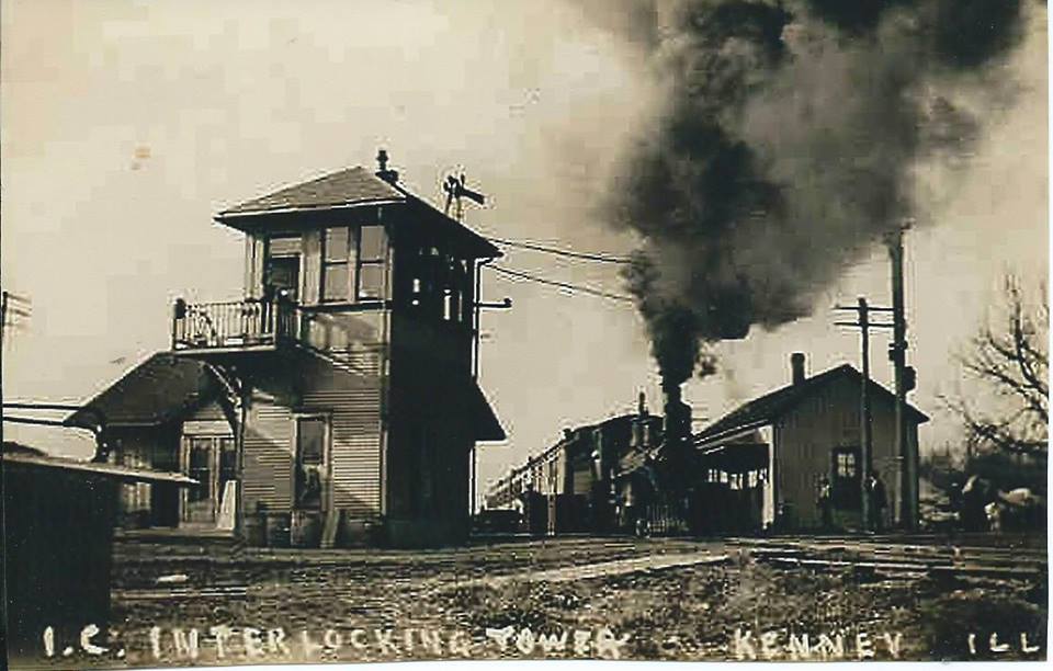 Towns and Nature: Kenney, IL: IC Tower: IC vs. Pennsy