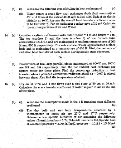ME2251 Heat and Mass Transfer AU Chennai April May 2015 Question Paper ...