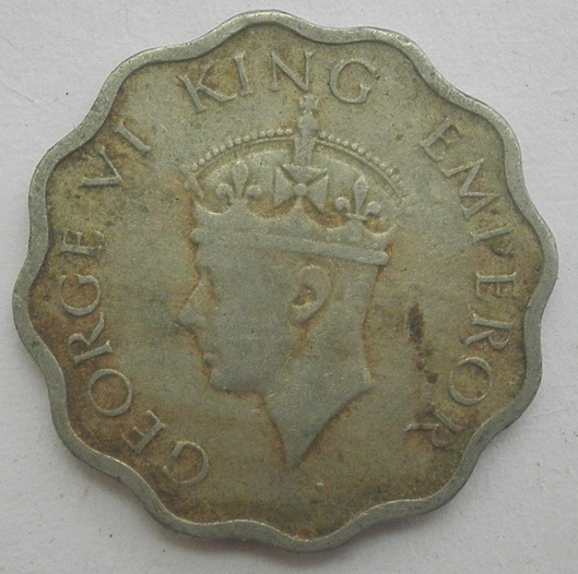 Old coins of India: 1 anna 1941 George VI