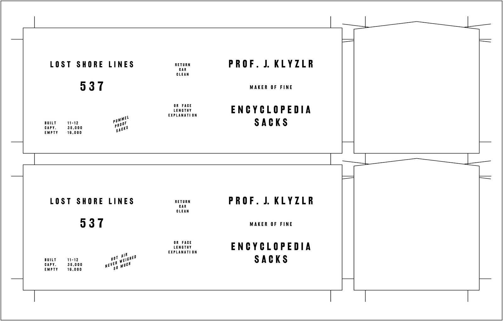 Random Railroad: Paper Boxcars 01
