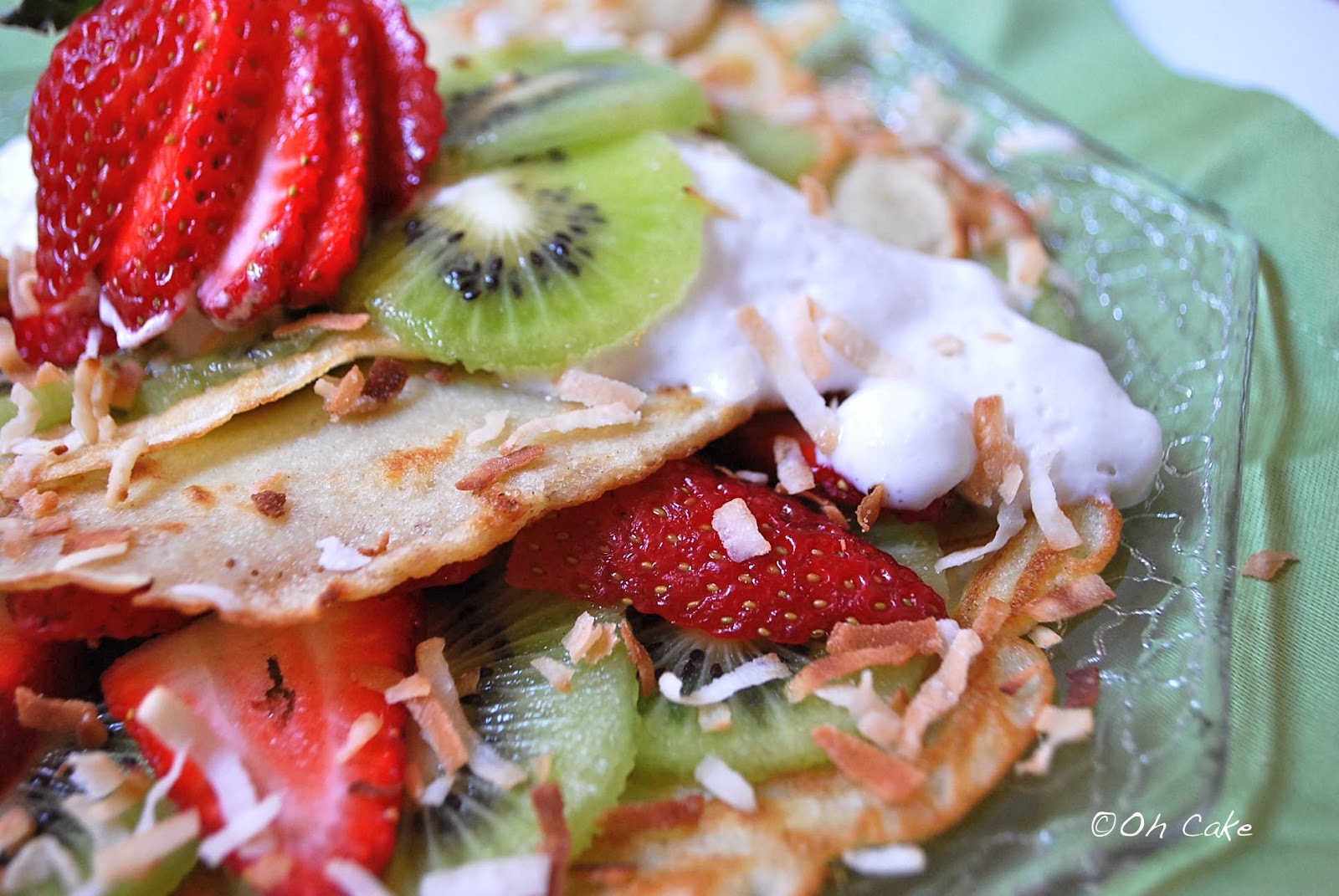 Oh Cake: Rêve de Crêpes ~ Coconut Crepes with Kiwi & Strawberries