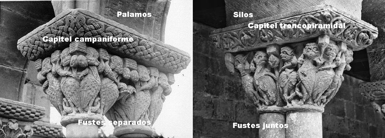 Capiteles romanicos Palamos: Capitel genios maleficos