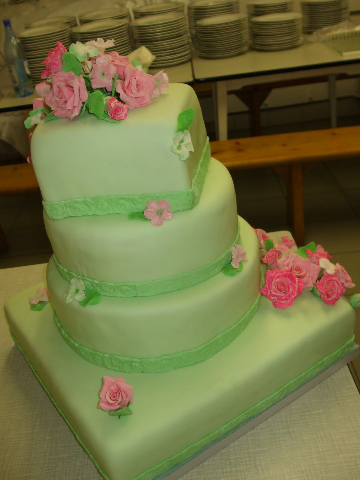 de toate: Tort nunta (verde-roz)