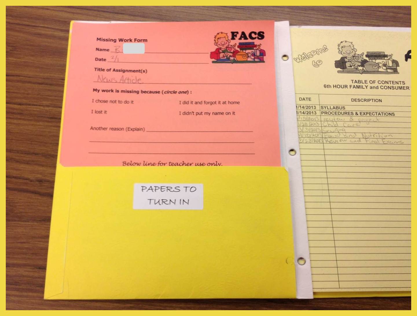 FACS Classroom Ideas: Folders vs Binders