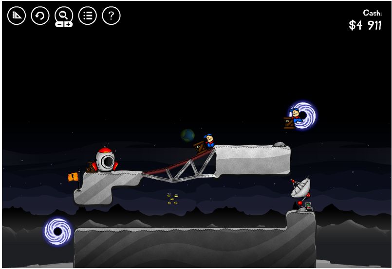Game Walkthroughs (Oyun Çözümleri): Cargo Bridge 2 Walkthrough (The Moon)