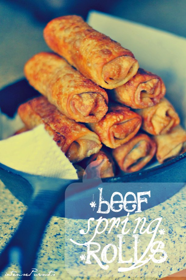 Food: beef spring rolls [iftaar munchies]