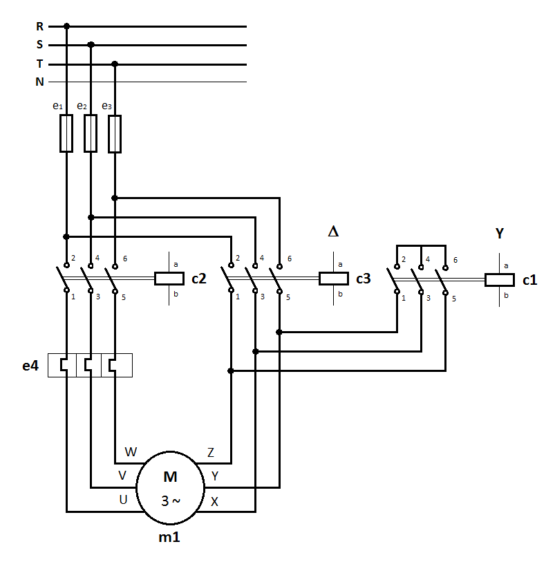 Electro-Magnetic World: Star / Delta Start of 3-phase AC Motor