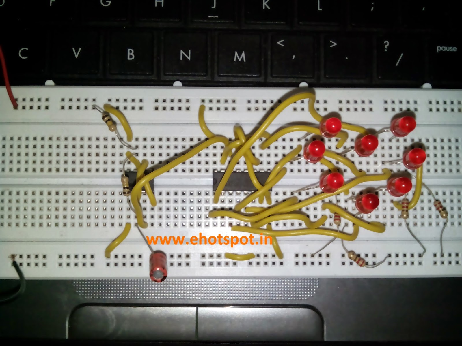Heart Shaped Serial LED Flasher using 4017 and 555 IC ~ Electronics Hotspot