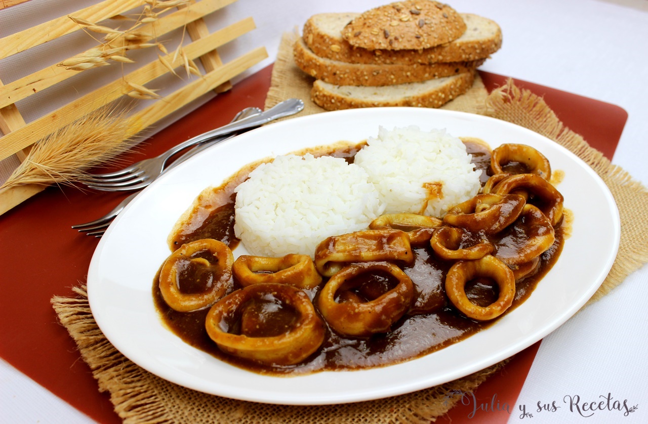 JULIA Y SUS RECETAS: Calamares en salsa americana