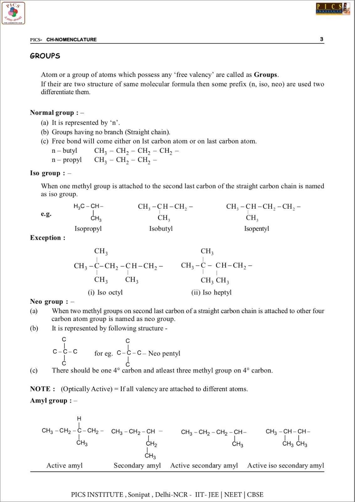 Nomenclature of Organic compounds , Common names & IUPAC names