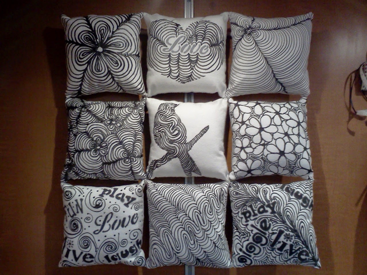My Art: Fabric Doll and Hand-painted Pillows