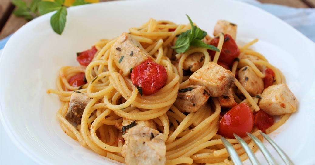 Spaghetti con pesce spada e pomodorini Cucina facile e veloce
