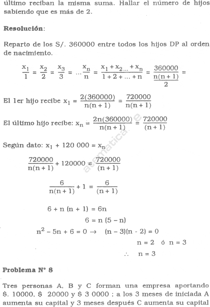 REPARTO PROPORCIONAL Y REGLA DE COMPAÑIA PROBLEMAS RESUELTOS ...