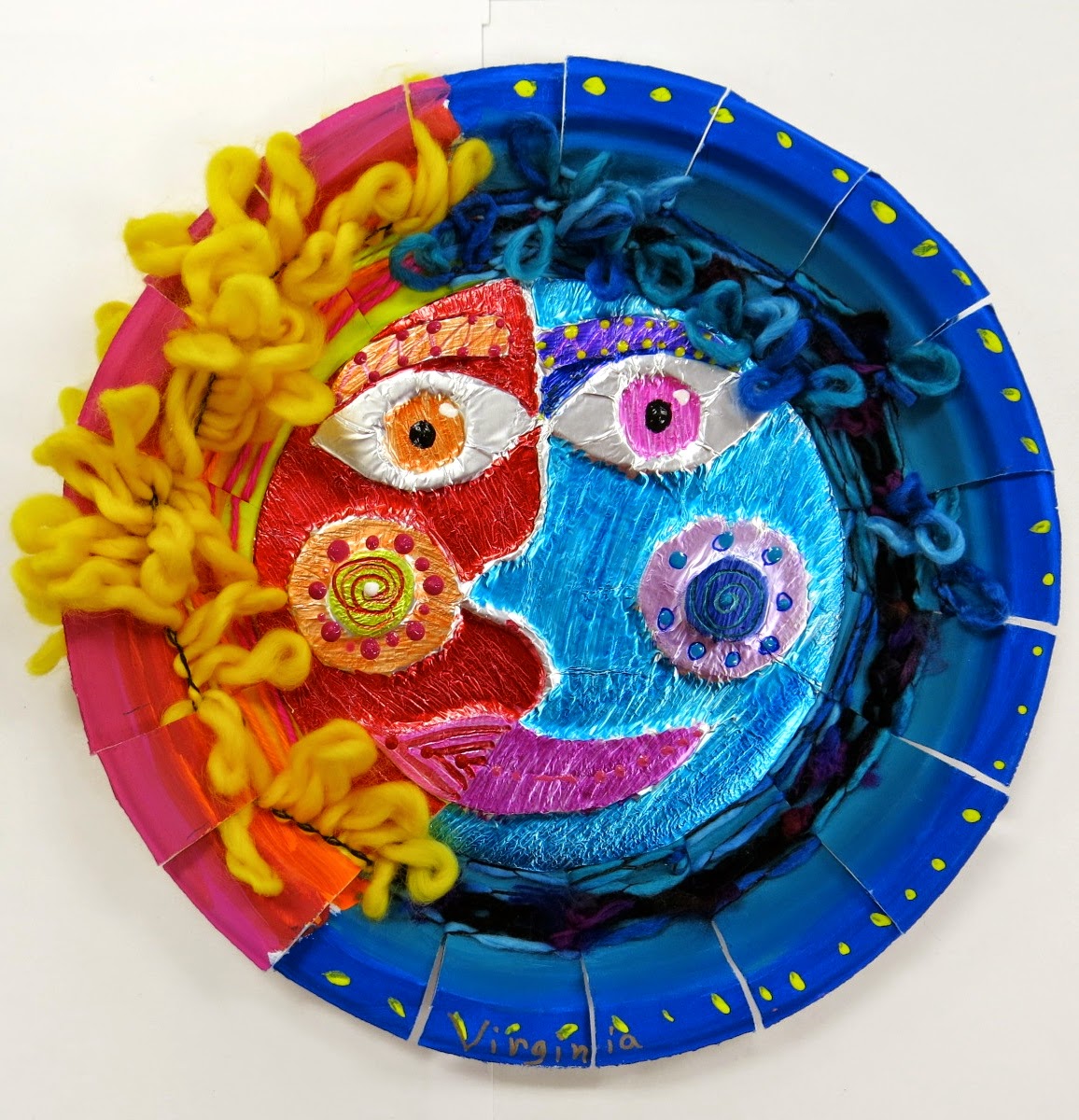 Cassie Stephens: In the Art Room: Mexican Sun/Moon Weavings