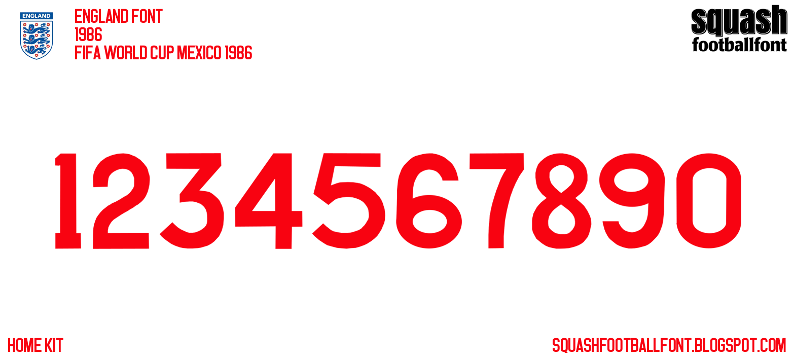 SFF: England World Cup 1986 Font