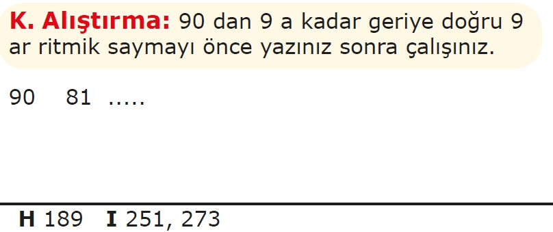 006 Altışar, yedişer ve sekizer ritmik sayma ve alıştırmalar - özeldersci