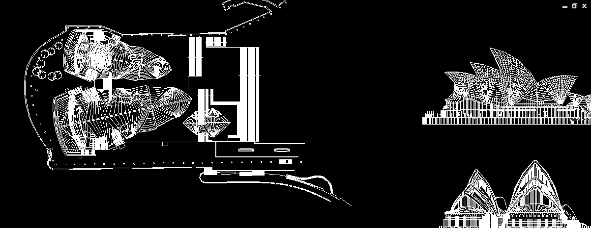 Opera House (l'Opéra de Sydney) plan dwg - Architecture Design ...