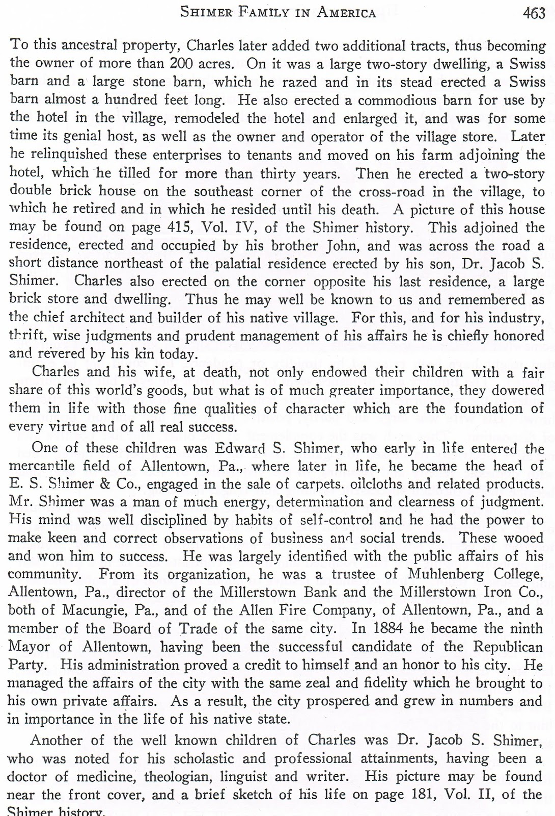 Shimer Blog: John Seip Shimer and his Decendants